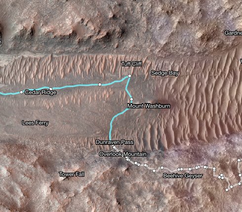 Mars Rover Views Spectacular Layered Rock Formations