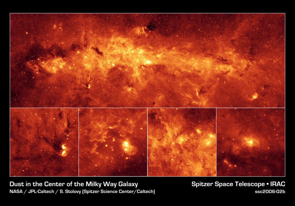 The Milky Way Center Aglow with Dust | NASA Jet Propulsion Laboratory (JPL)