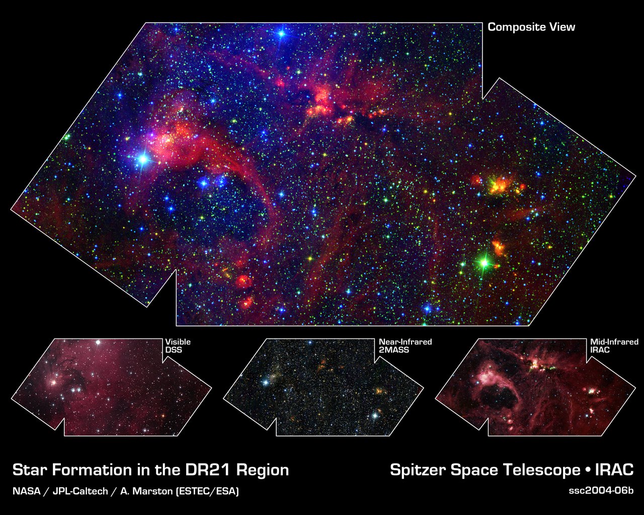 Star Formation in the DR21 Region (A) | NASA Jet Propulsion Laboratory ...