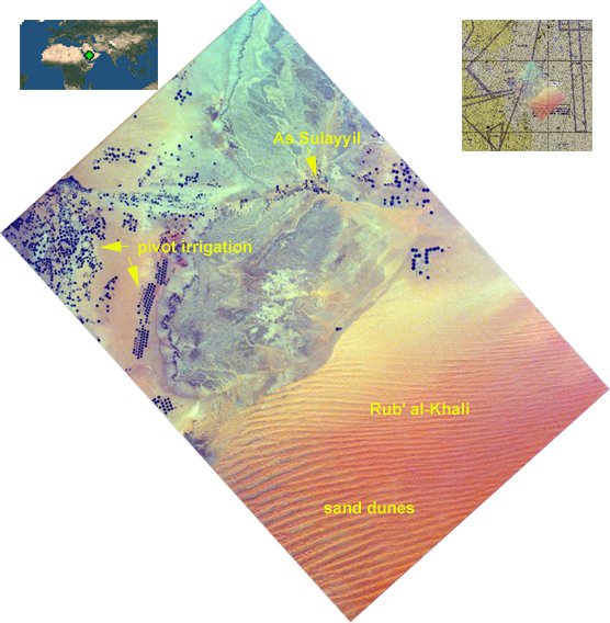 Sand Dunes and Center-Pivot Irrigation in Saudi Arabia | NASA Jet ...