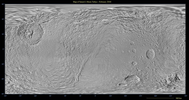 Map of Tethys - February 2010 | NASA Jet Propulsion Laboratory (JPL)