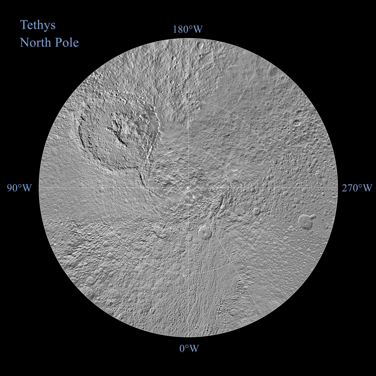 Tethys Polar Maps - August 2010 | NASA Jet Propulsion Laboratory (JPL)