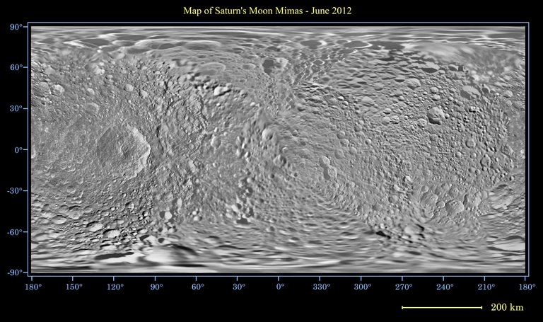 Map of Mimas - June 2012 | NASA Jet Propulsion Laboratory (JPL)
