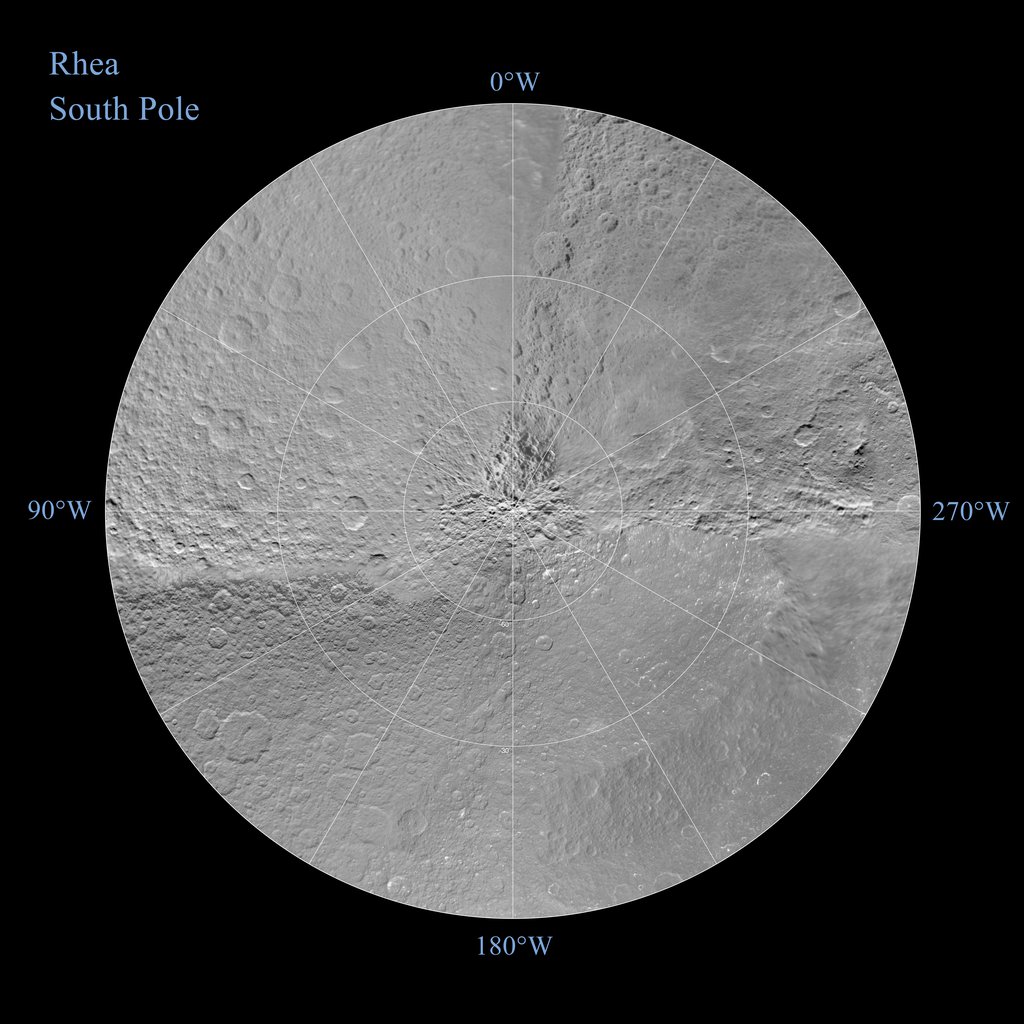 Rhea Polar Maps - March 2012 | NASA Jet Propulsion Laboratory (JPL)