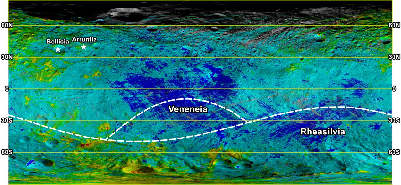 Map of Rock Properties at Giant Asteroid Vesta | NASA Jet Propulsion ...