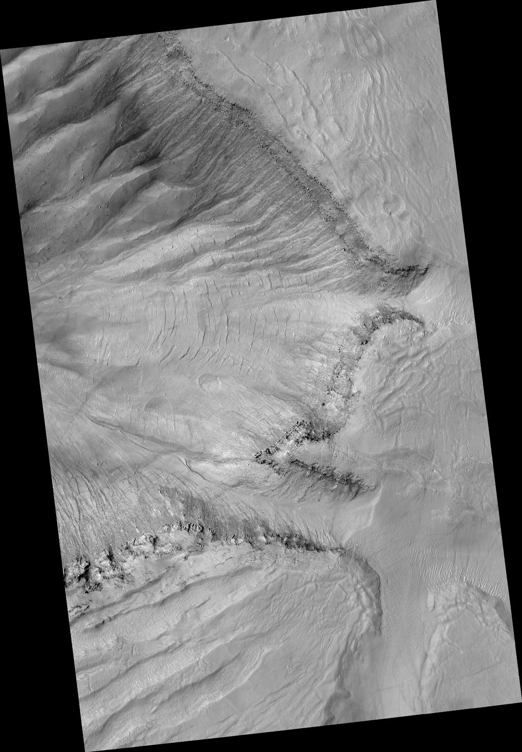 The Eastern Slope of Asimov Crater's Central Pit