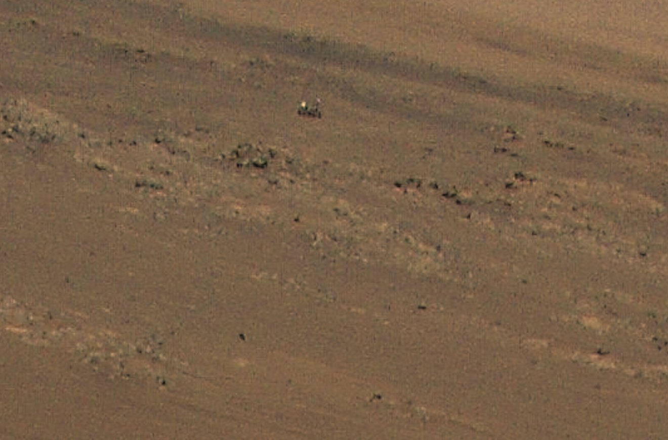 NASA’s Ingenuity Mars Helicopter Spots Perseverance From Above