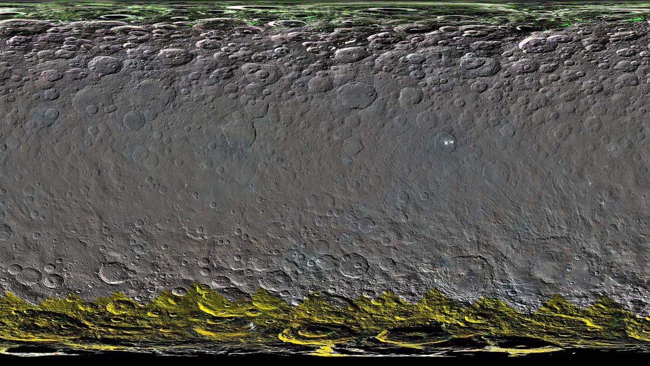 Bright Spots and Color Differences Revealed on Ceres