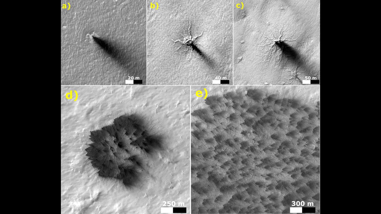 Small Troughs Growing on Mars May Become 'Spiders' | NASA Jet ...