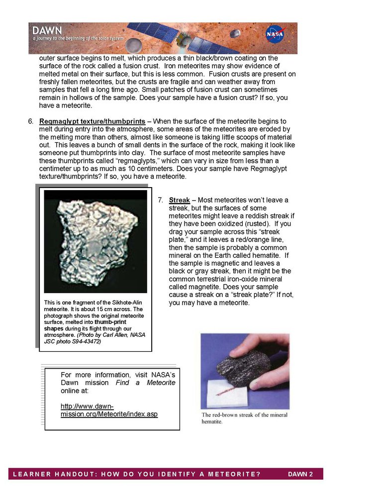 How do you identify a meteorite Page 2 of 2 | NASA Jet Propulsion ...