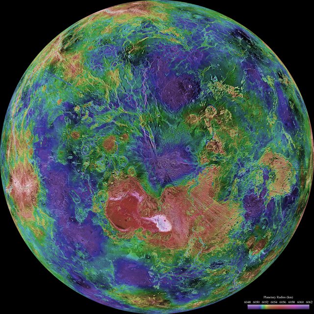 Hemispheric View of Venus Centered at the North Pole | NASA Jet ...