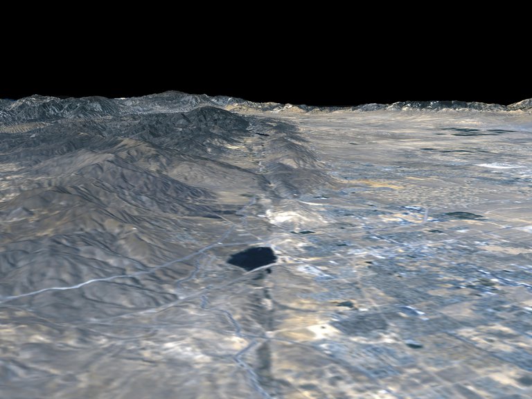 Perspective view, Landsat overlay San Andreas Fault, Palmdale ...