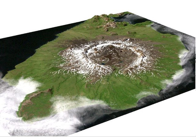 Perspective View of Umnak Island, Aleutian Islands, Alaska (#2) | NASA ...