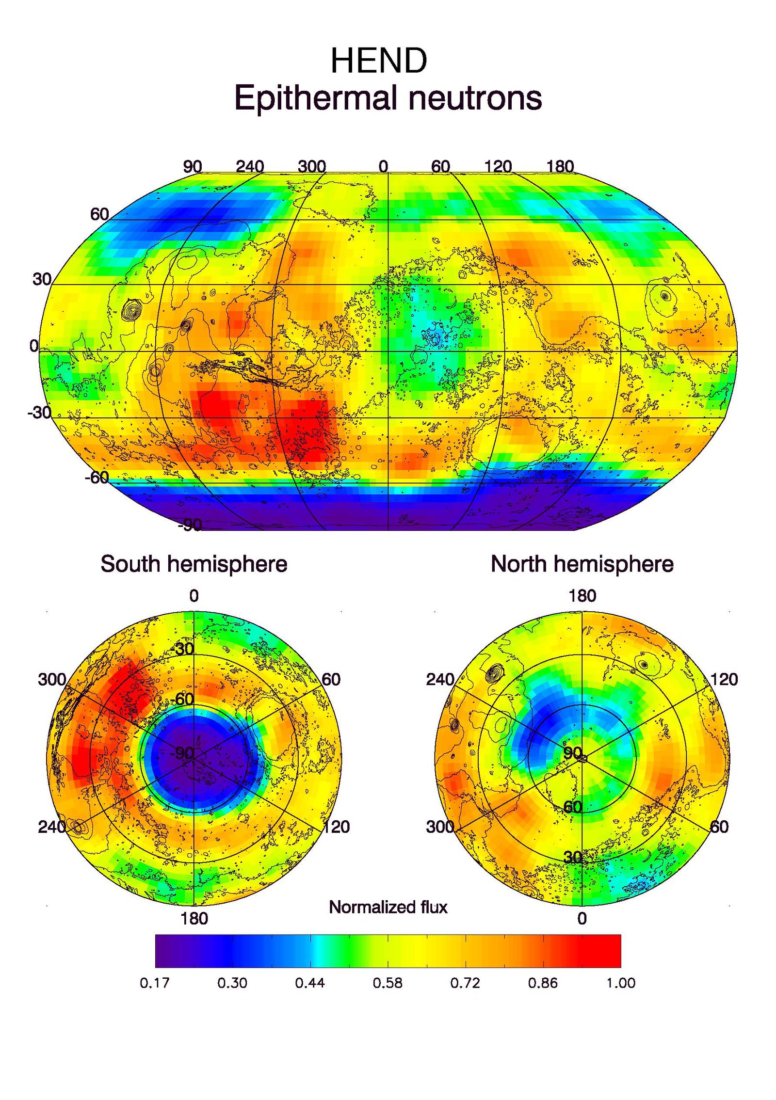 HEND Maps of Epithermal Neutrons