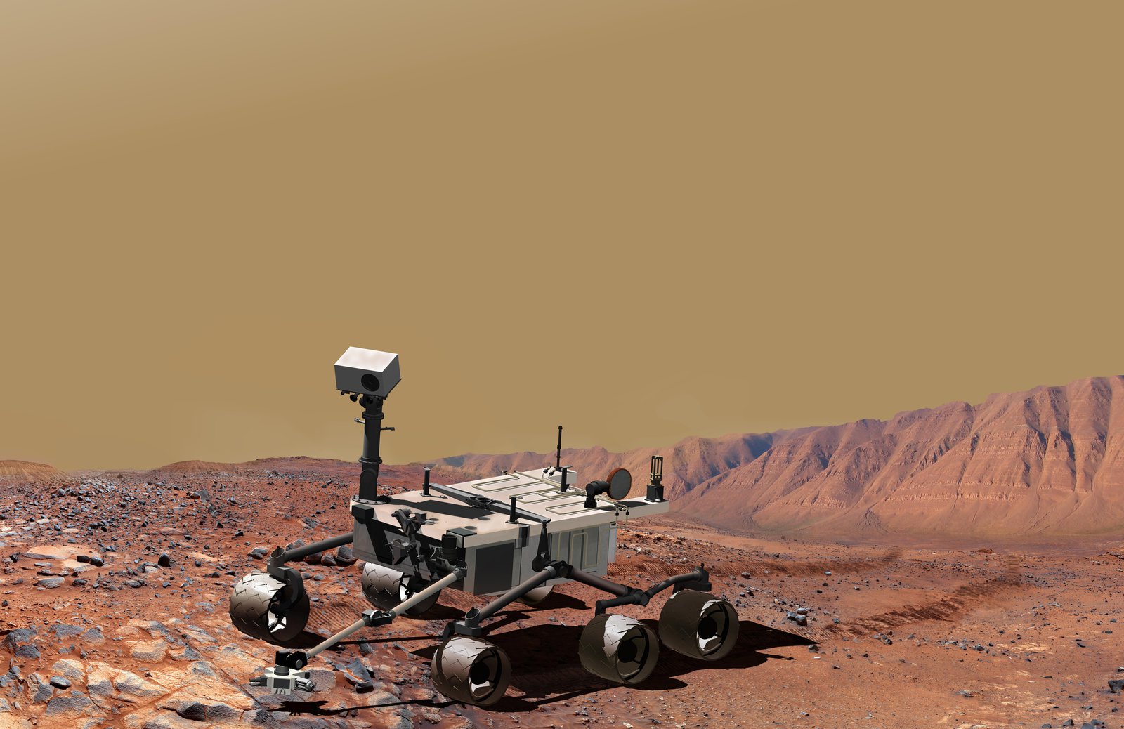 Mars Science Laboratory at Work (Artist's Concept)