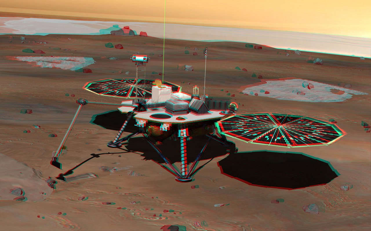 Phoenix Lander On Mars Stereo phoenix-lander-on-mars-stereo
