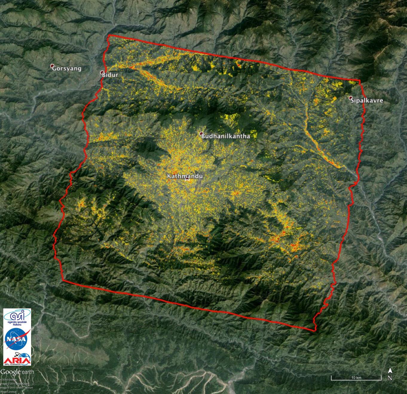 NASA-Generated Damage Map to Assist with 2015 Gorkha, Nepal Earthquake ...