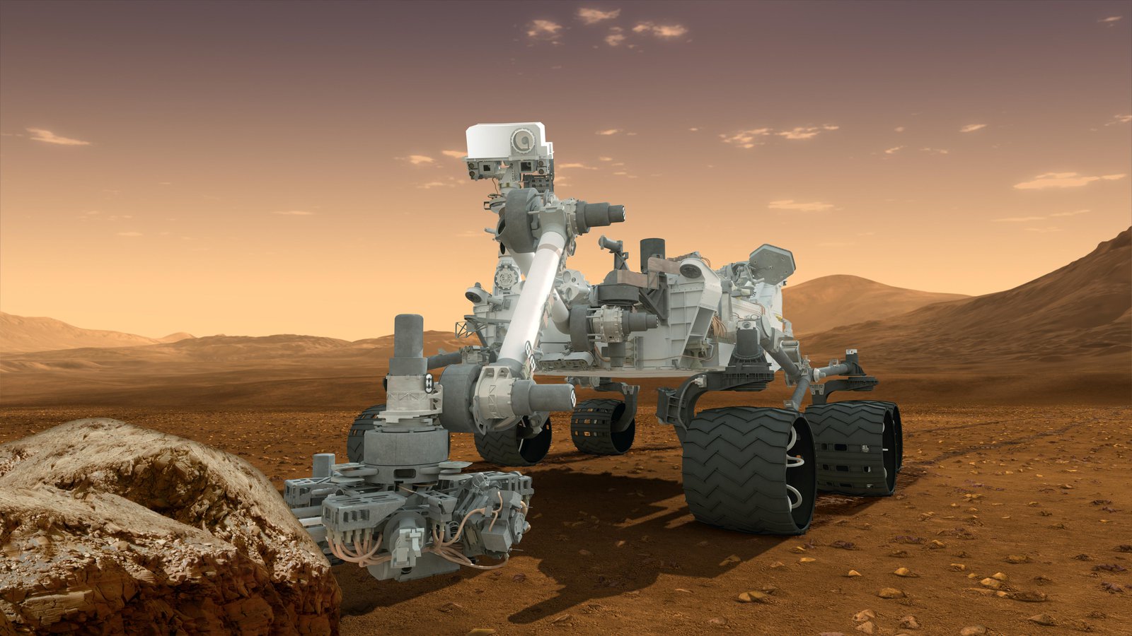 Curiosity -- Robot Geologist and Chemist in One! (Artist's Concept)