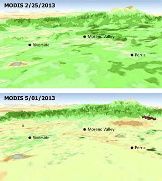 MODIS Satellite See Double Jeopardy for Socal Fire Season | NASA Jet ...
