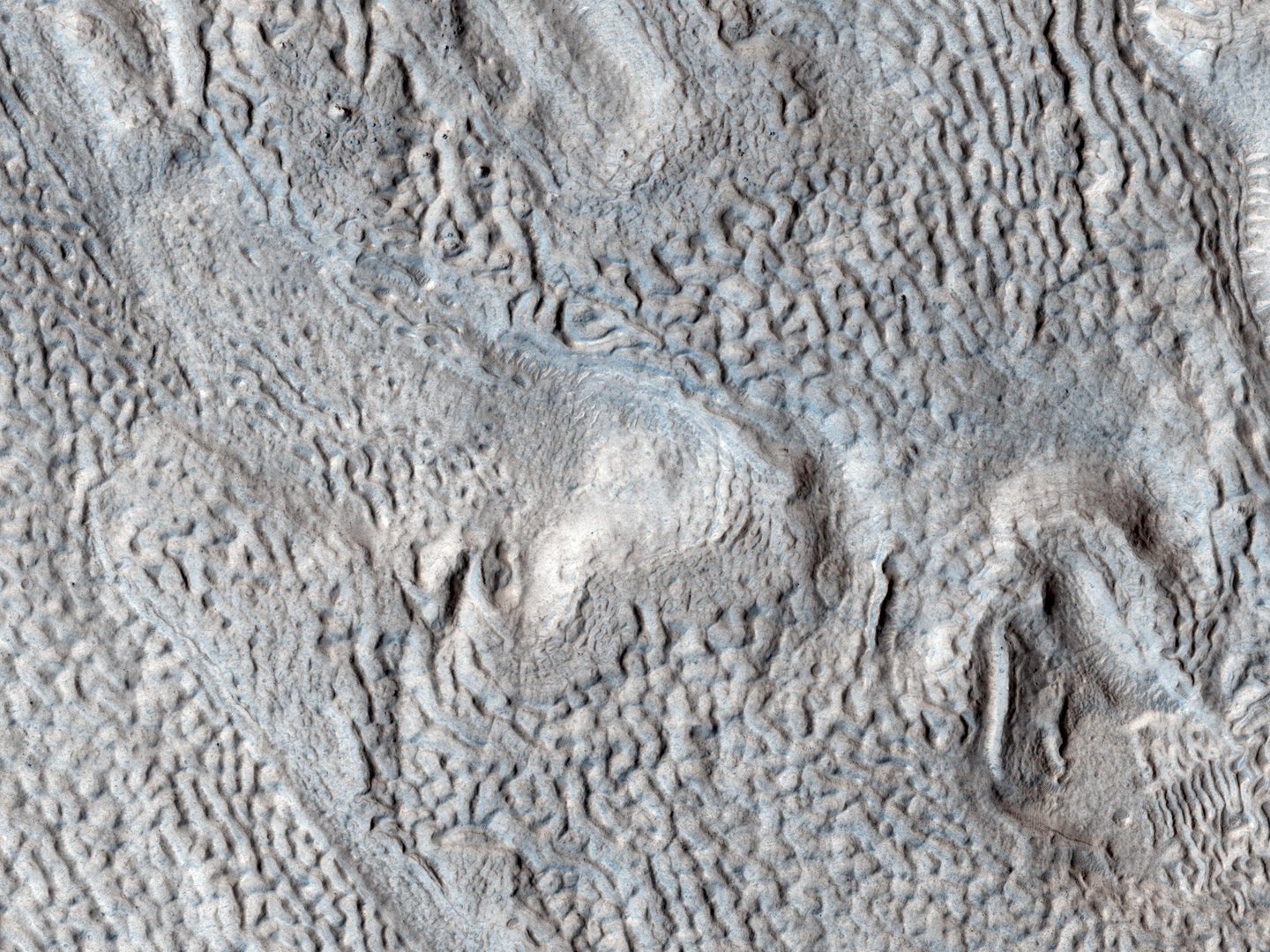 Ridges and Grooves That Wave and Buckle on a Valley Floor | NASA Jet ...