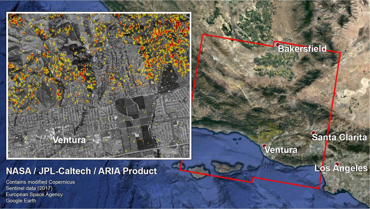 NASA-Produced Map Shows Extent of Southern California Wildfire Damage ...