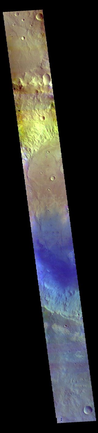 Rutherford Crater - False Color
