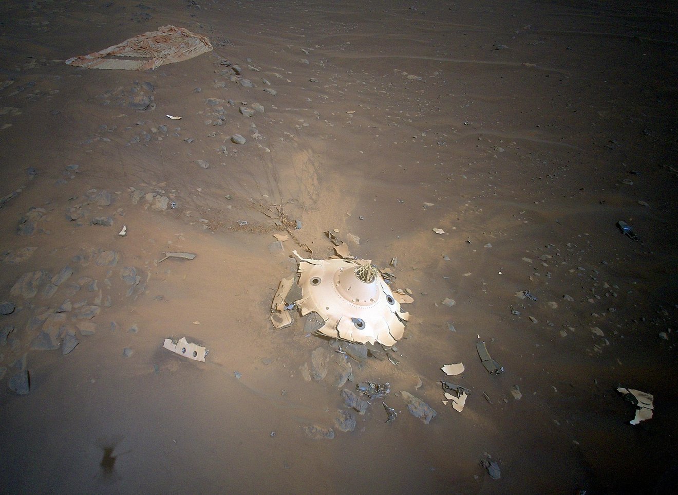 NASA’s Mars Helicopter Spots Gear That Helped Perseverance Rover Land ...