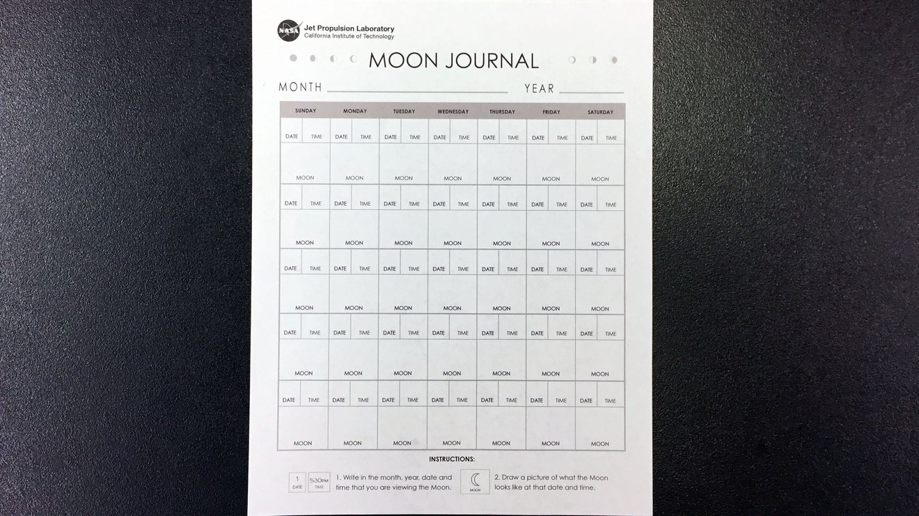 Look at the Moon! Journaling Project – Science Project | NASA JPL Education