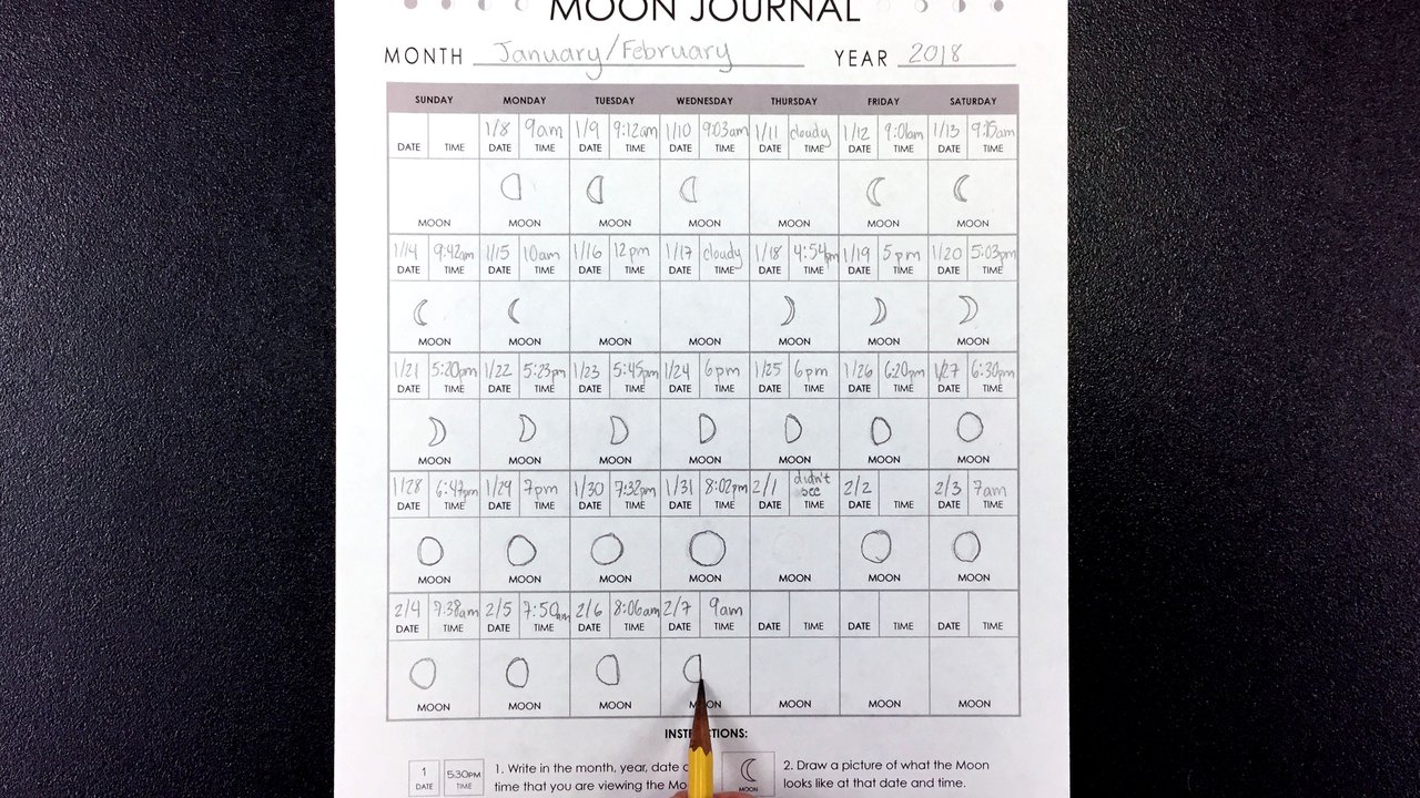 Look at the Moon! Journaling Project – Science Project | NASA JPL Education