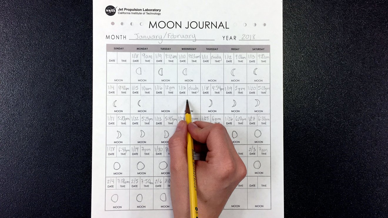 Look at the Moon! Journaling Project – Science Project | NASA JPL Education