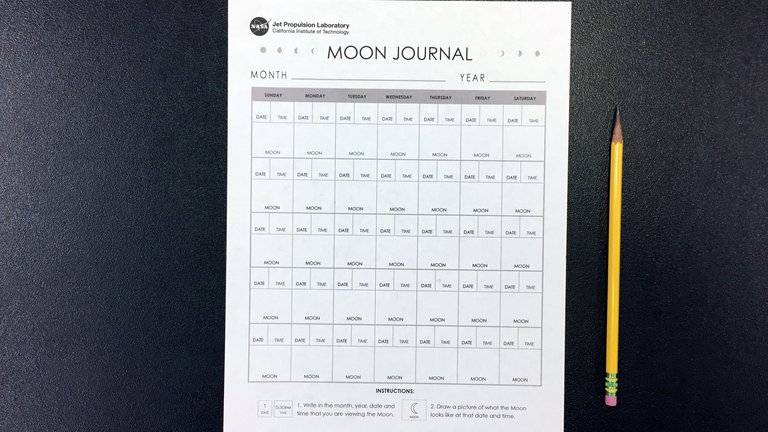Look at the Moon! Journaling Project – Science Project | NASA JPL Education