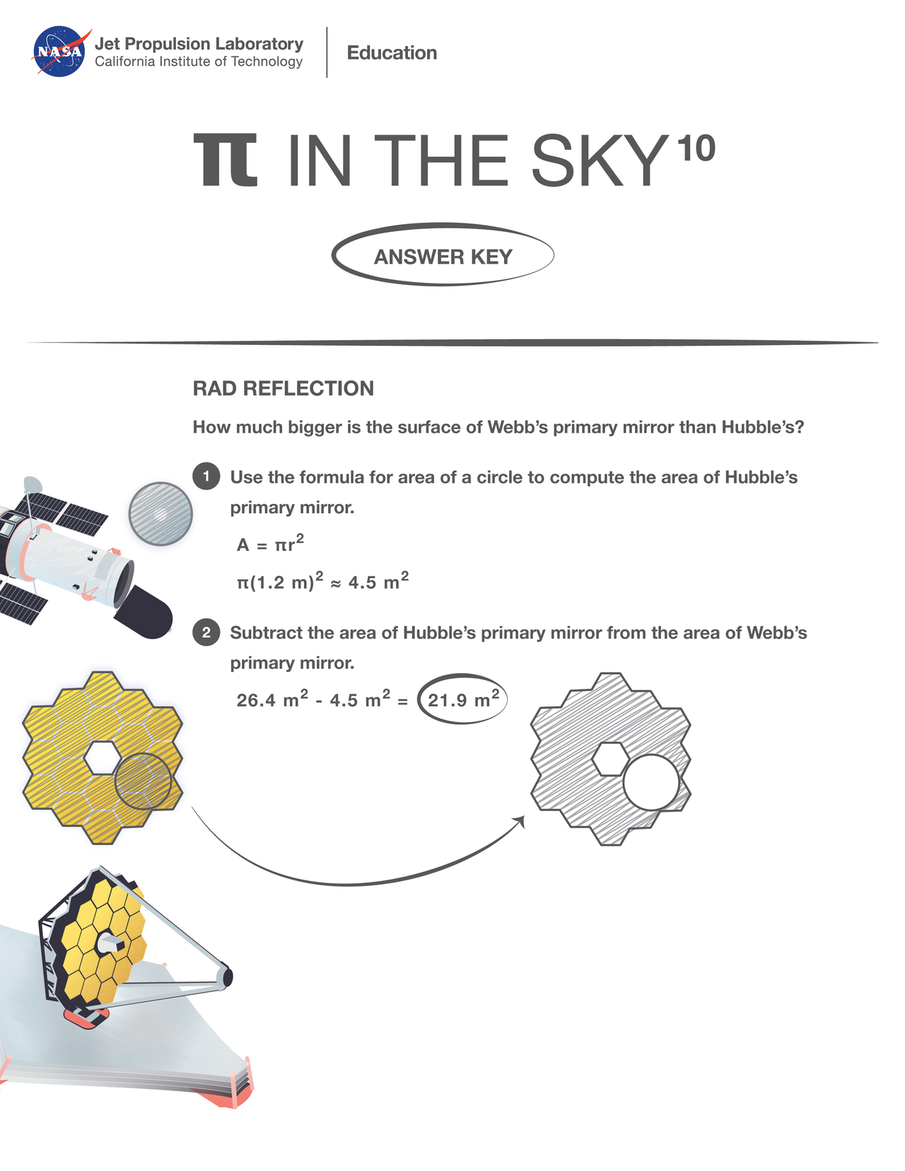 Rad Reflection: A ‘Pi in the Sky’ Math Challenge – Math Lesson | NASA ...