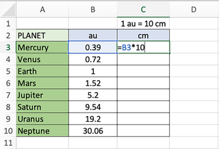 Create a Solar System Scale Model With Spreadsheets – Math Lesson ...