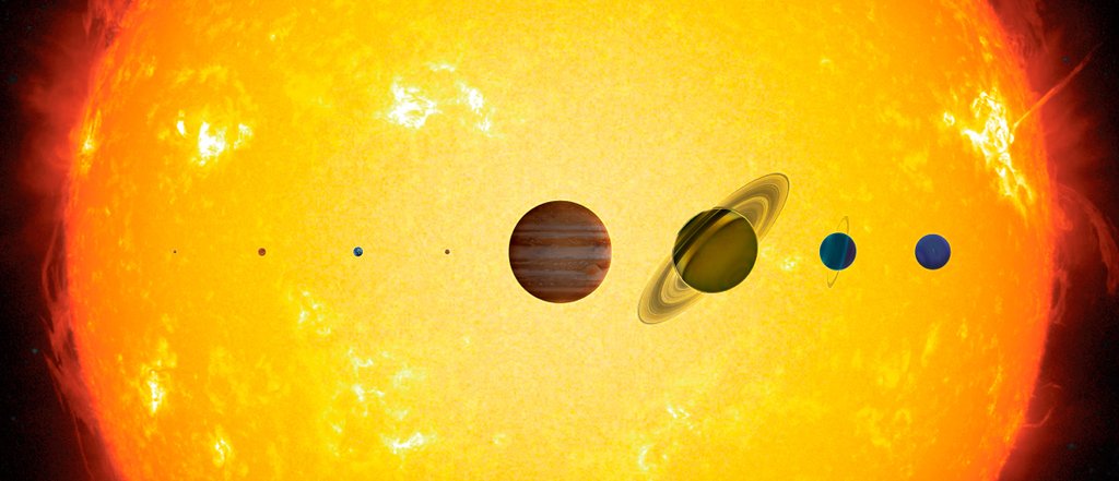 Sun And Planets To Scale