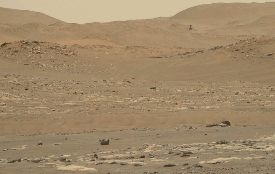 NASA’s Perseverance Captures Challenging Flight by Mars Helicopter