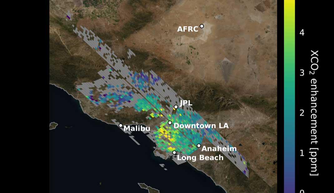 NASA Map Gives Most Accurate Space-Based View of LA’s Carbon Dioxide