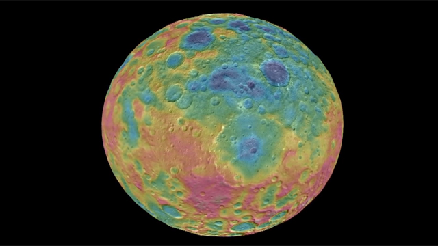 Ceres Topographic Globe Animation